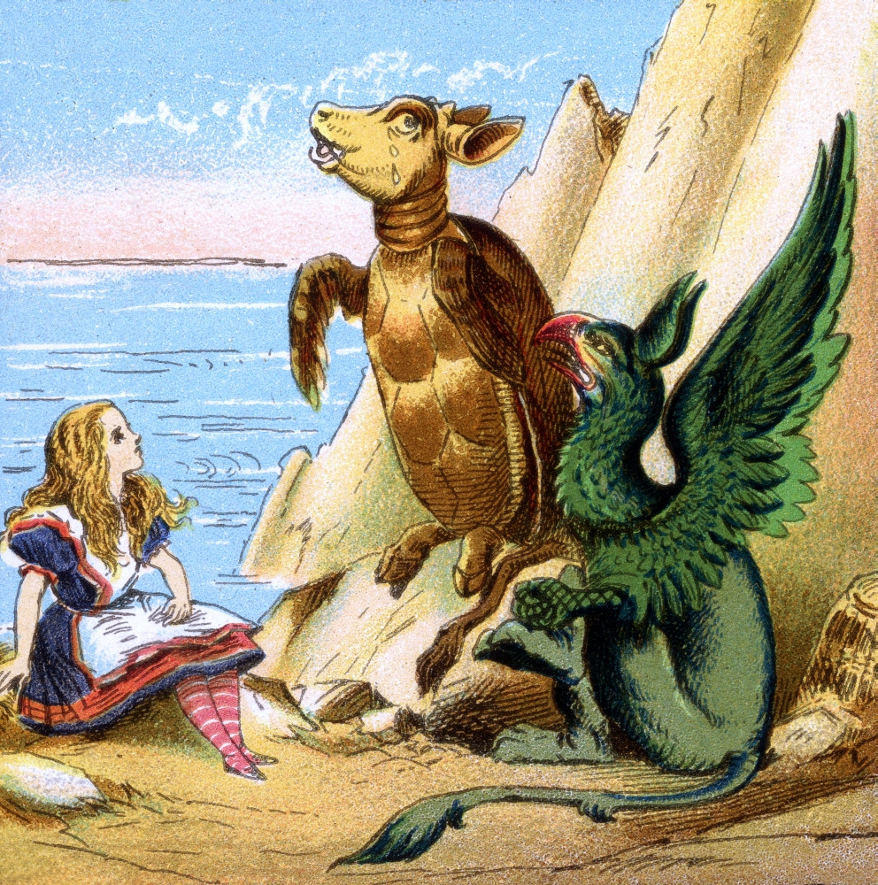 Alice In Wonderland Gryphon And Mock Turtle Poster Print By Mary Evans ...
