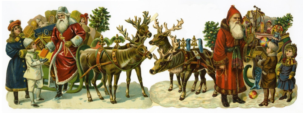 Christmas Scraps Poster Print By Mary Evans Picture Library / Peter ...