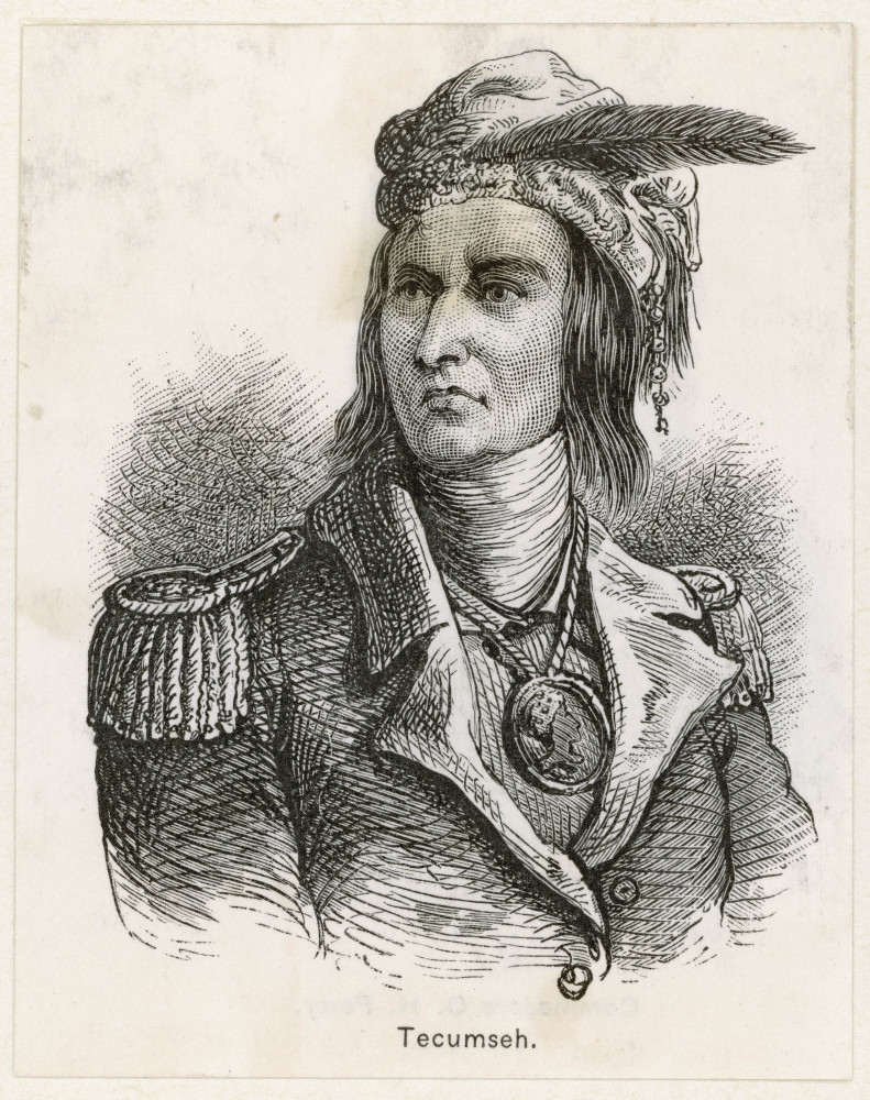 Tecumseh Native American Chief Of The Shawnee Tribe Poster Print By ...