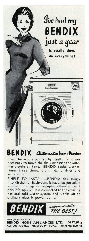 Bendix Washing Machine Advertisement C. 1955 Poster Print By Mary Evans ...