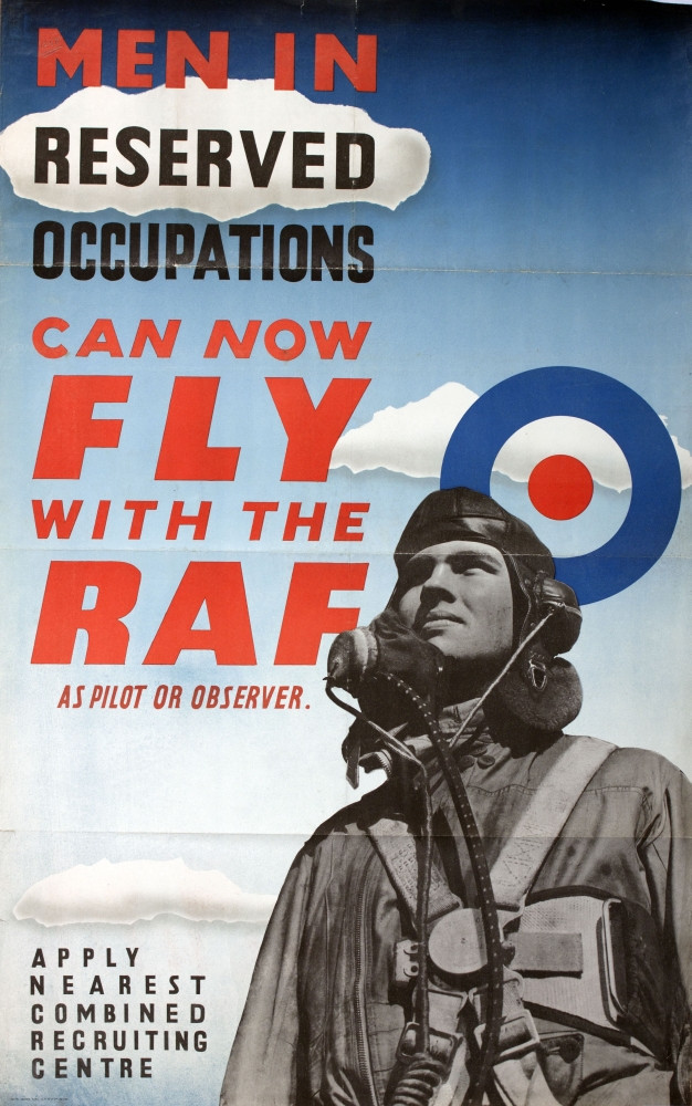 Ww2 Poster Fly With The Raf Poster Print By Mary Evans Picture Library ...