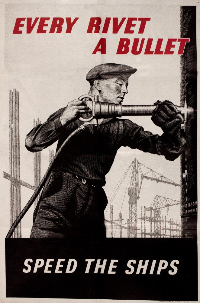 Ww2 Poster Every Rivet A Bullet Speed The Ships Poster Print By Mary ...