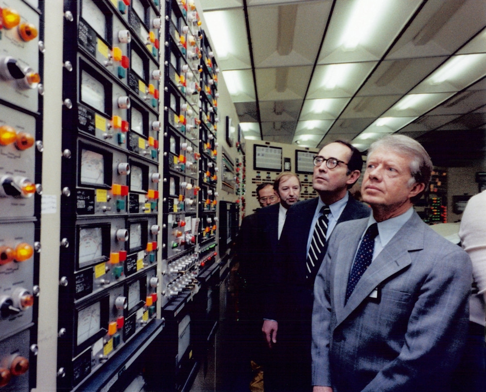 President Jimmy Carter In The Control Room Of Three Mile Island Nuclear ...