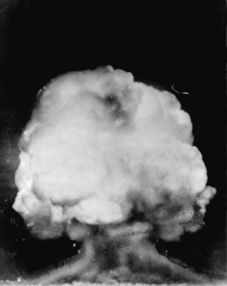 Mushroom Cloud Seen Six Miles Away Following The Detonation Of The ...