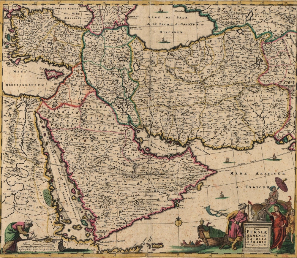 1666 Map Of Southwest Asia History - Item # VAREVCHISL001EC184 - Posterazzi