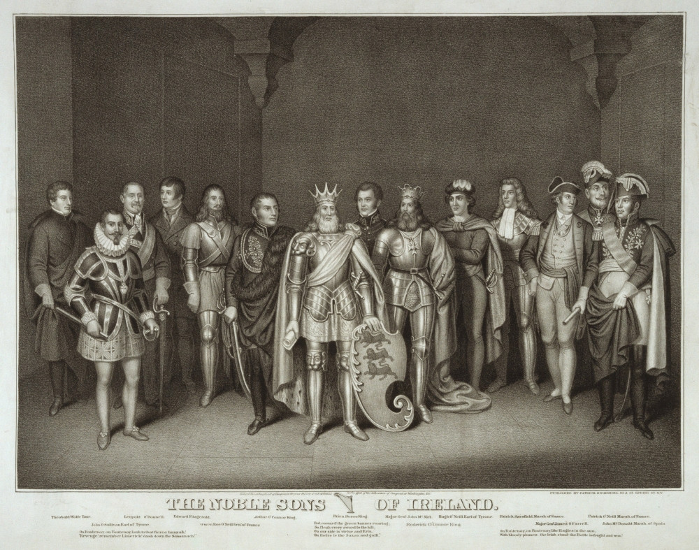 Patriotic Irish-American Print Of The Kings And Political Leaders Of ...