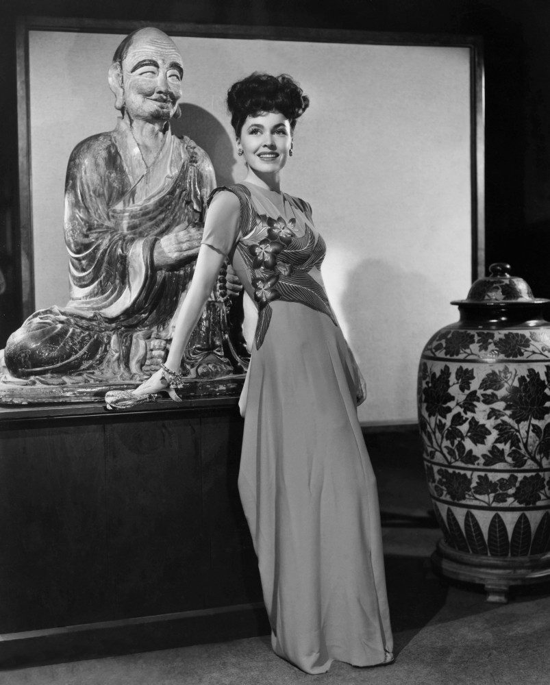 Maureen O'Sullivan In A Red Dinner Gown Portrait - Item ...