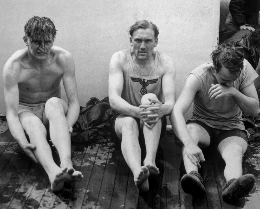 German U-Boat Seaman Pow'S After U.S. Coast Guard Depth-Charged Their ...