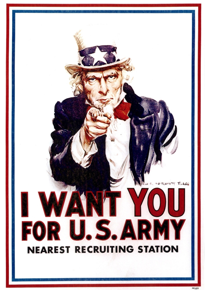 Famed Uncle Sam 'I Want You' Army Recruitment Poster From World War I ...