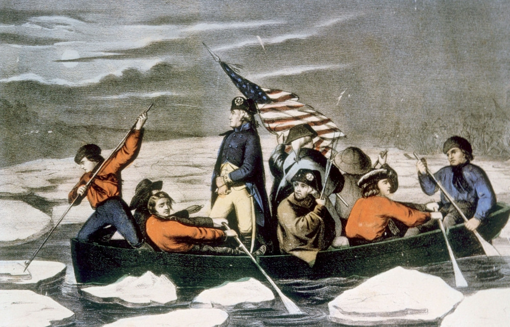 General George Washington Crossing The Delaware River On The Eve Of The ...