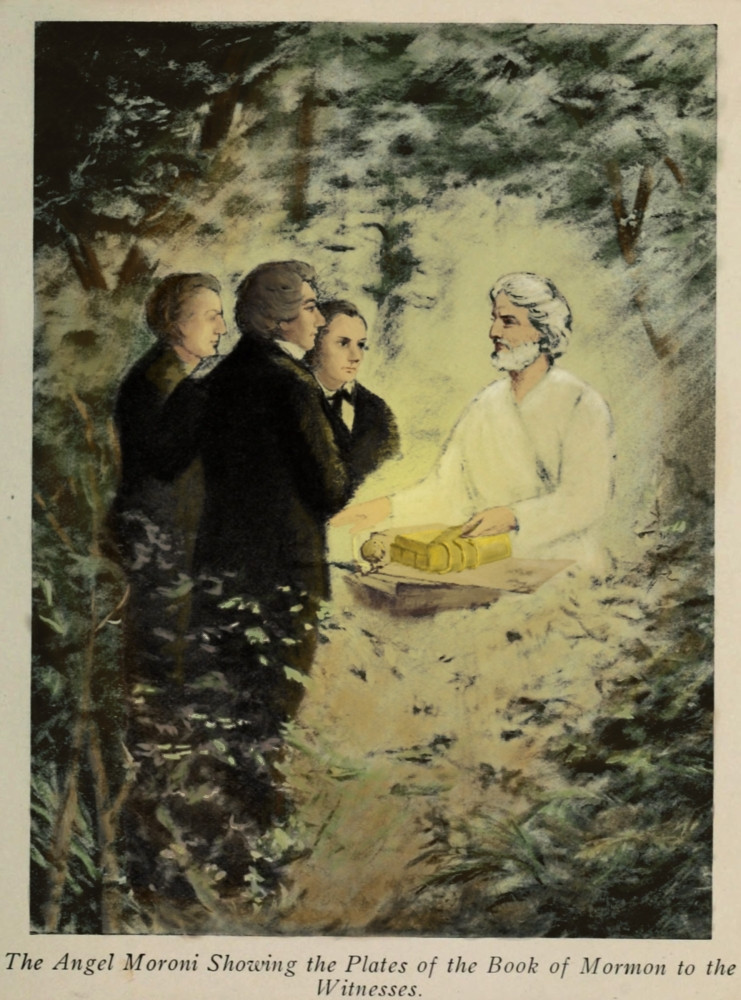 The Angel Moroni Showing The Plates Of The Book Of Mormon To The ...