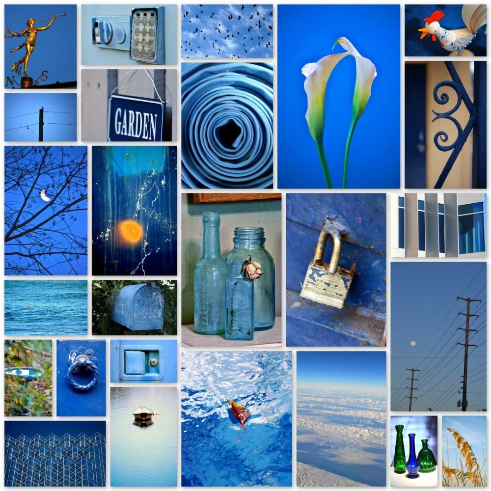 Sky Blue Collage Poster Print by Gail Peck - Item # VARPDX11105X ...