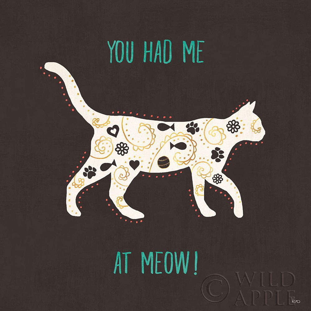 Otomi Cats IV Dark Poster Print by Veronique Charron - Item ...