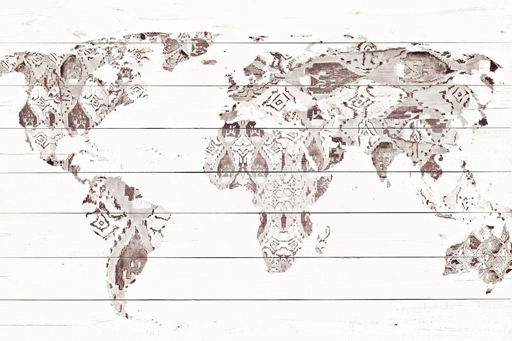 Aztec Map on Wood Poster Print by Gina Ritter - Item # VARPDX11900L ...