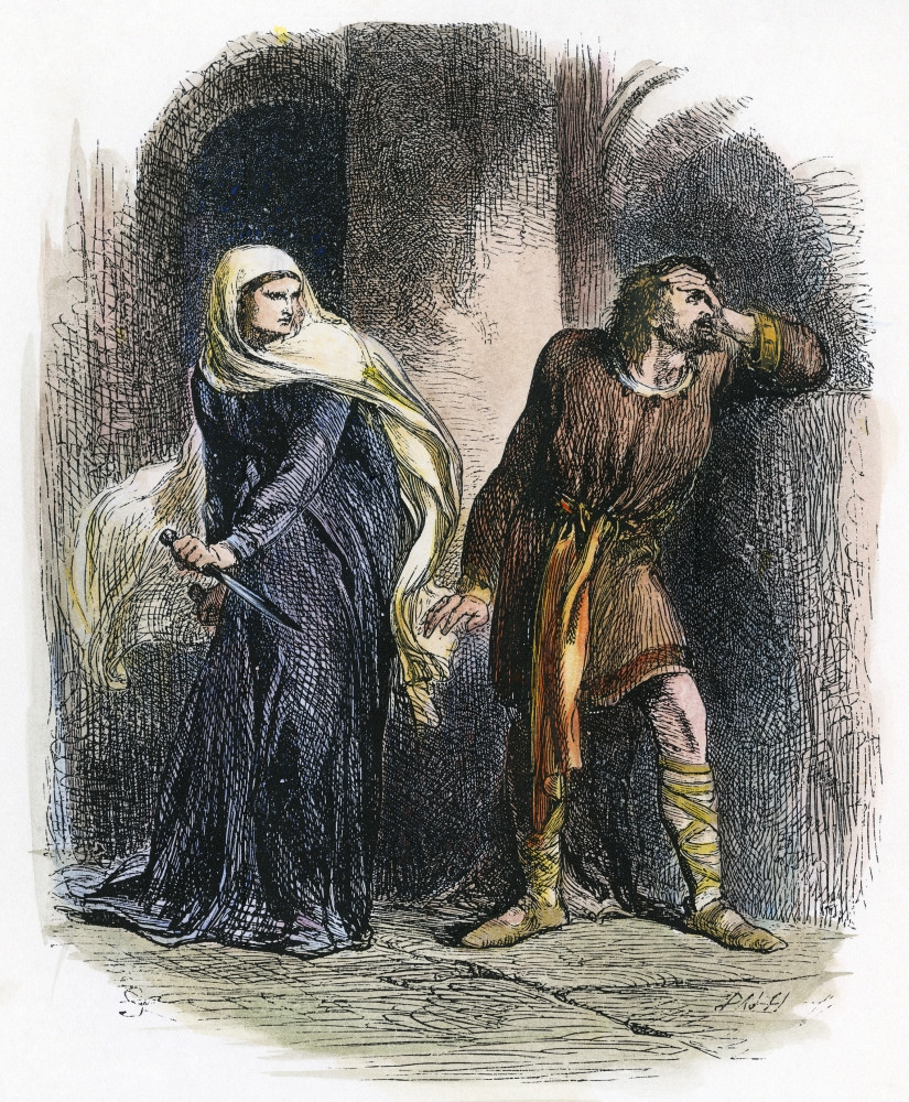 Shakespeare: Macbeth. /Nlady Macbeth Exhorting Macbeth To Rid Himself ...