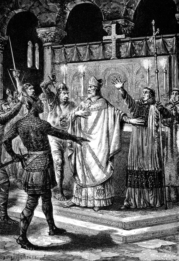 Thomas _ Becket (C1118-1170). /Nenglish Prelate. The Murder Of St ...