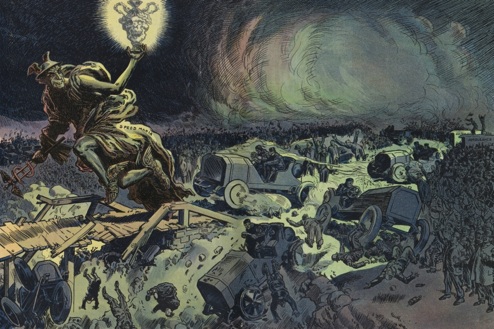 Illustration shows a macabre figure of the Roman god Mercury labeled ...