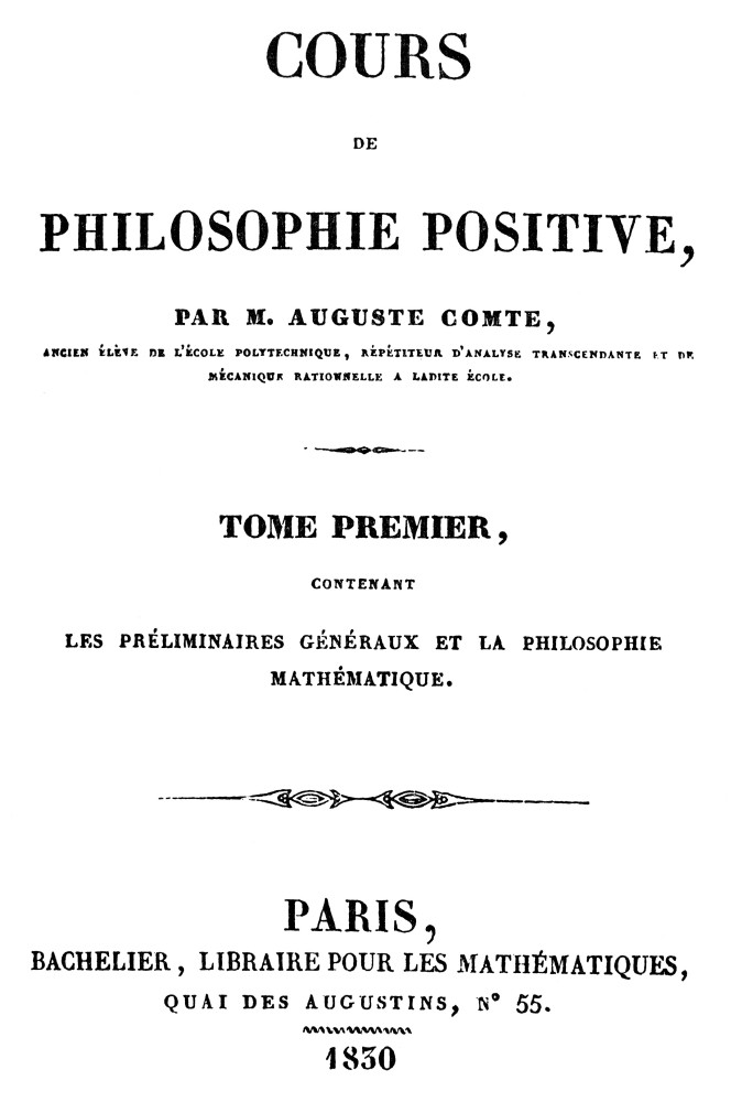 Auguste Comte (1798-1857). /Nfrench Mathematician And Philosopher ...