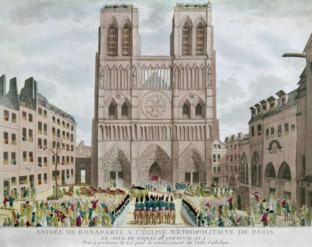 France: Concordat Of 1802. /Nthe Entry Of Napoleon Bonaparte At Notre ...