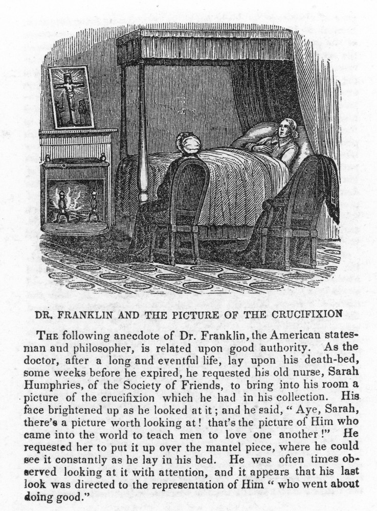 Franklin: Deathbed, 1790. /Nbenjamin Franklin (1706-1790), American ...