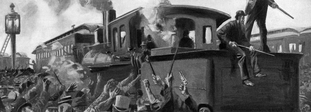 Pullman Strike, 1894. /Narmed Marshal'S Deputies Accompanying An Engine ...