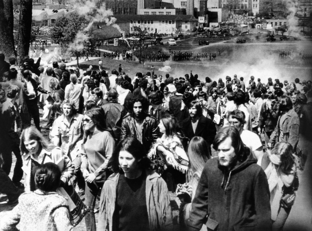 Kent State University Students Disperse As National Guardsmen Fire Tear ...