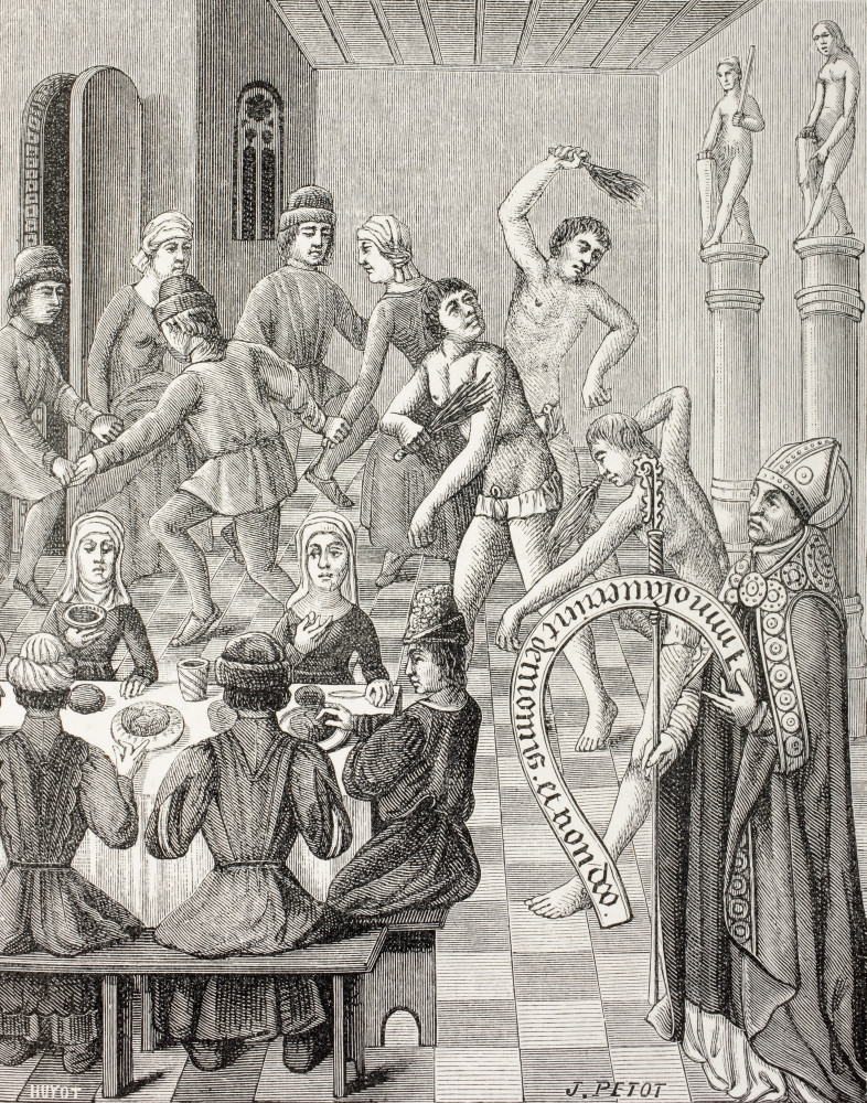 Heresy Of The Flagellants. The Latin Inscription Reads, They Sacrifice ...
