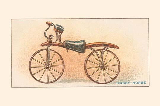 The hobby or dandy horse, the forrunner of the modern bicycle, was ...