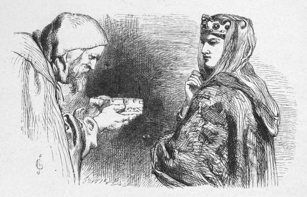 Shakespeare: Cymbeline. /Ncornelius, The Physician, Presenting A Box Of ...