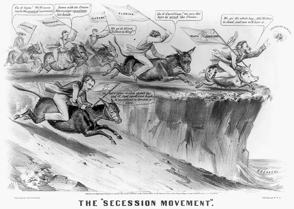 Secession Cartoon, 1861. /N'The Secession Movement.' American Cartoon ...