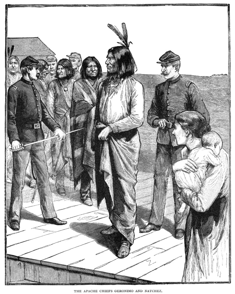 Geronimo (1829-1909). /Namerican Apache Leader. Geronimo At Fort Bowie ...