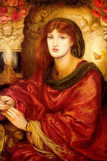 _The sibyl is presented holding a palm-scepter and seated upon a throne ...