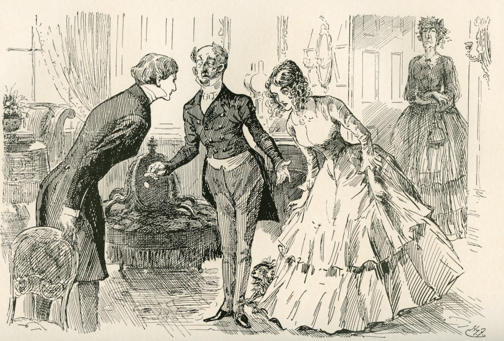 David Meets Dora and Miss Murdstone. "Mr. Copperfield, my daughter Dora ...