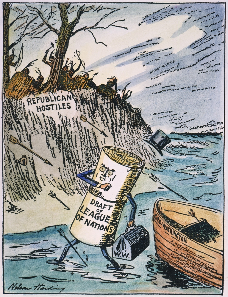 A Pilgrim Landing In America, /N1919: Contemporary Cartoon By Nelson ...