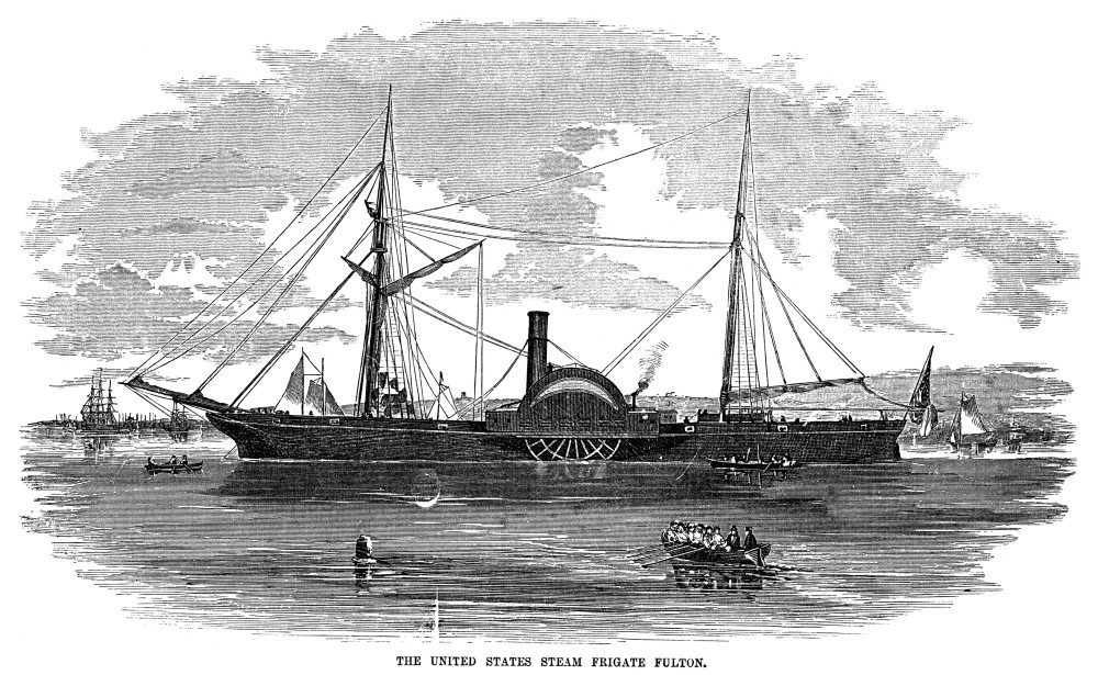 Fulton Steam Frigate, 1814. /Nthe Fulton Steam Frigate (Also Known As ...