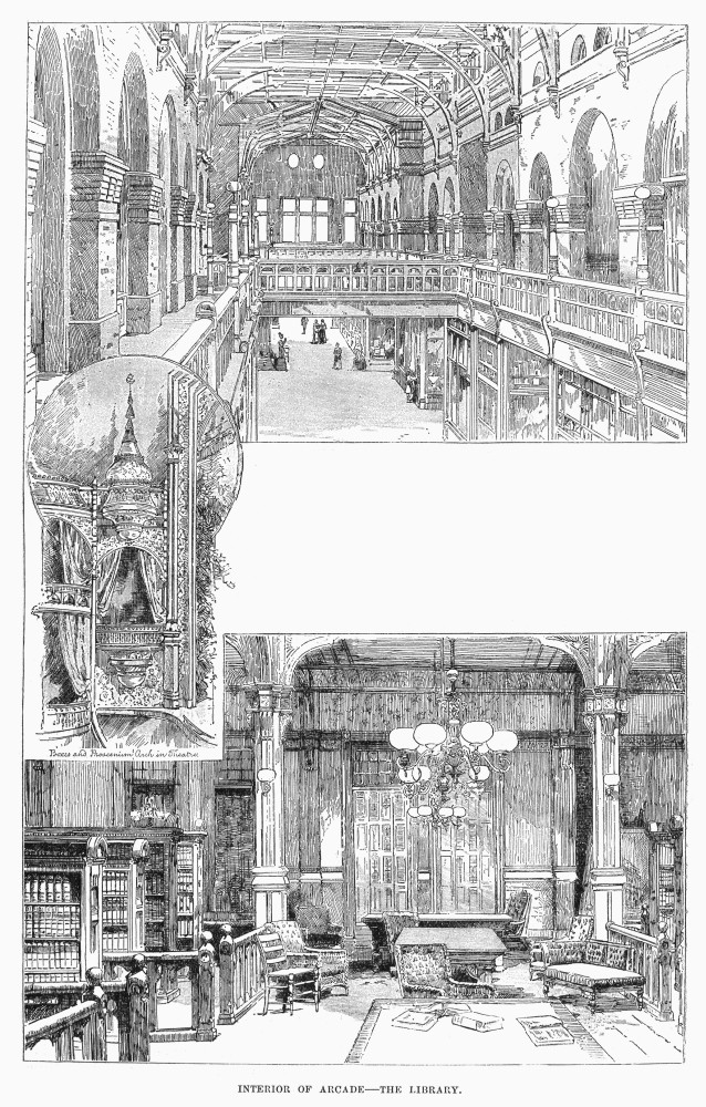 Pullman: Arcade, C1885. /Ninterior Of The Arcade, Showing The Library ...