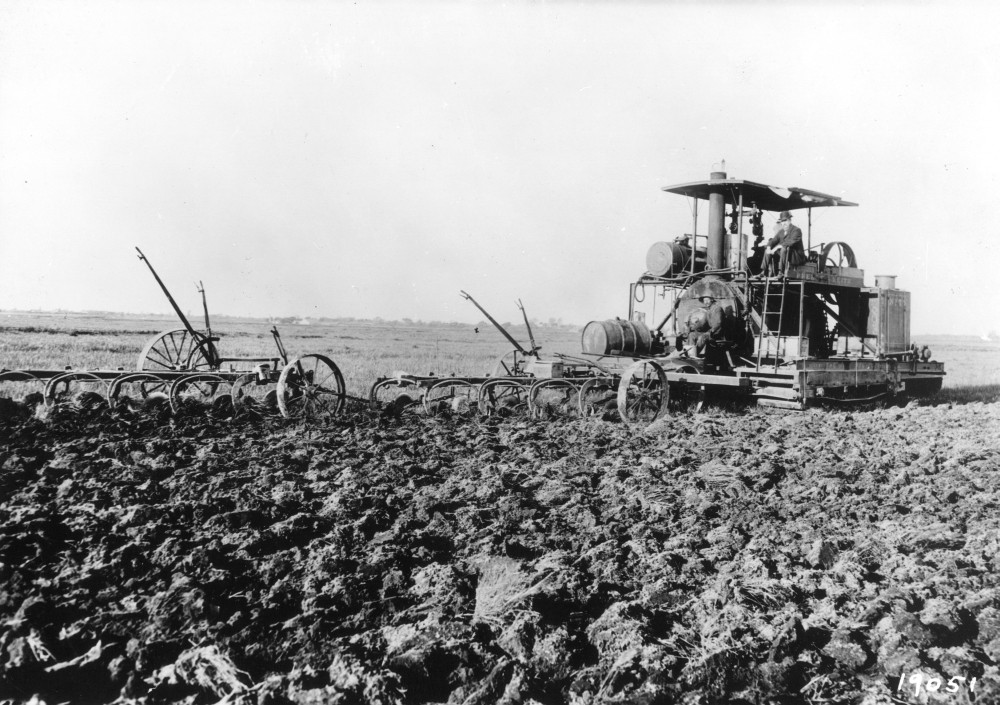 First Steam Tractor, 1904. /Nthe First Steam-Engine Tractor Fitted With ...