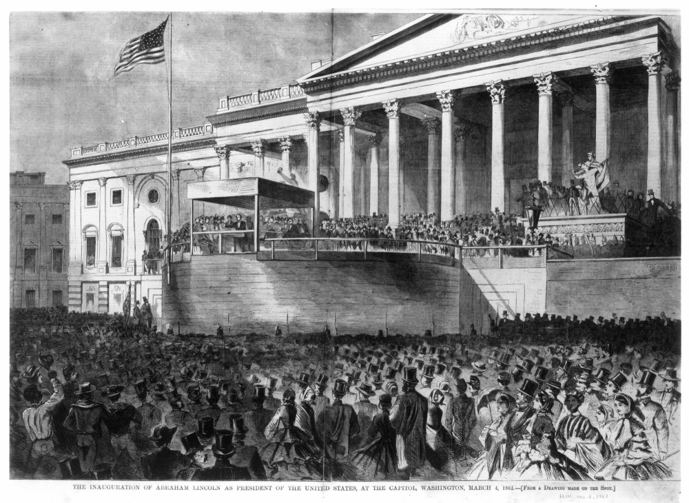 Lincoln'S Inauguration. /Nthe Inauguration Of Abraham Lincoln As The ...