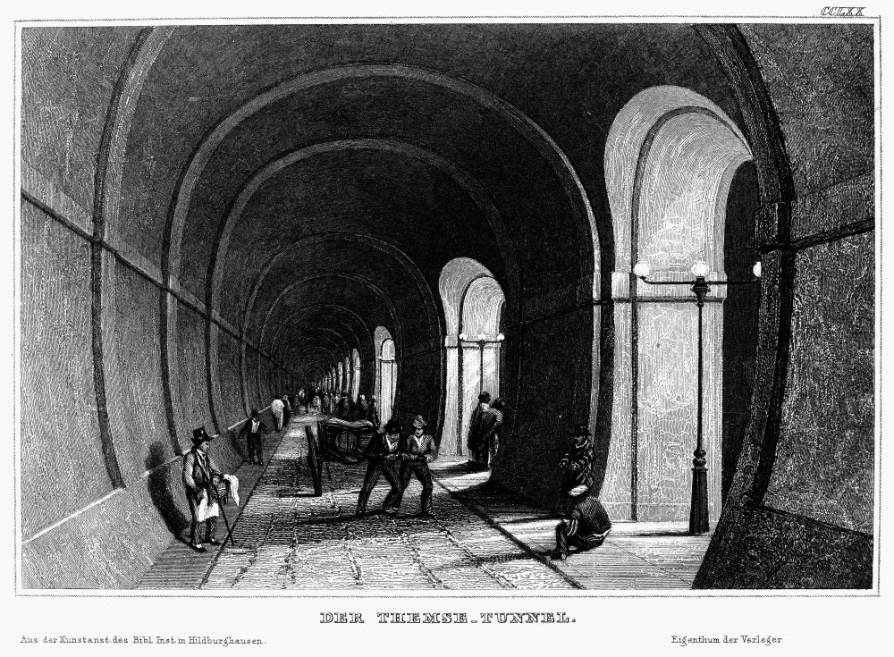 London: Thames Tunnel. /Nview From Inside The Thames Tunnel, Built ...