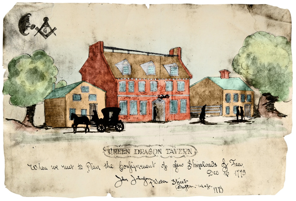 Boston: Tavern, 1773. /Nthe Green Dragon Tavern In Boston'S North End ...