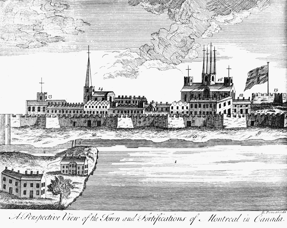 Canada: Montreal, 1760. /Nview Of The Town And Fortifications Of ...