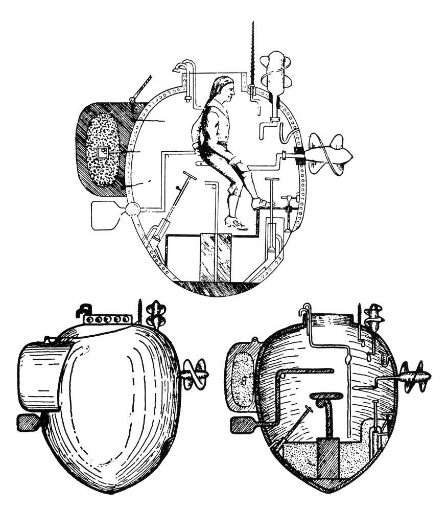 Submarine: Turtle, 1776. /Nworld'S First Combat Submarine, 'The Turtle ...