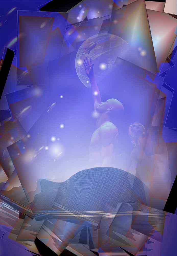 Human like face and golden age sci fi style art Poster Print by Bruce Rolff/Stocktrek Images ...