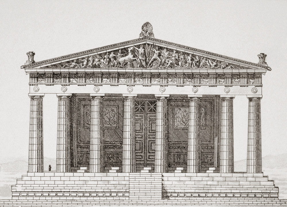 Parthenon Front Drawing