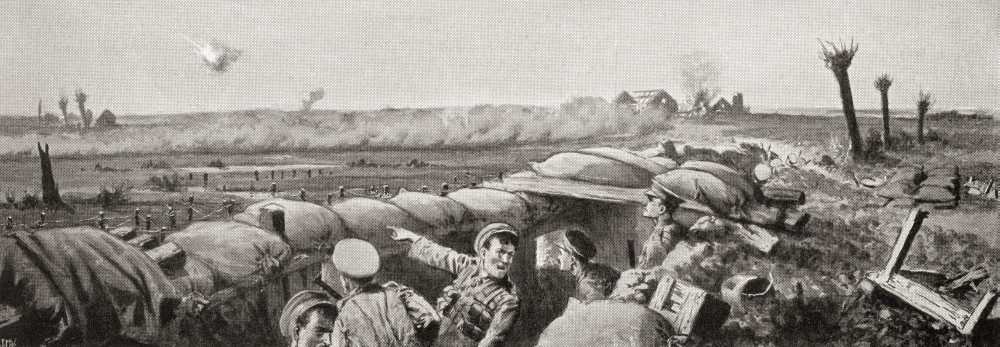 A Gas Attack On The 2nd Lancashire Fusiliers During The Second Battle ...