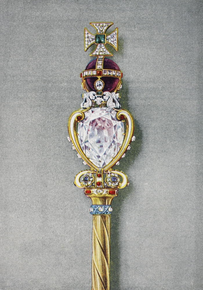 The King's Royal Sceptre Symbolic Ornamental Rod Or Wand Borne In The ...