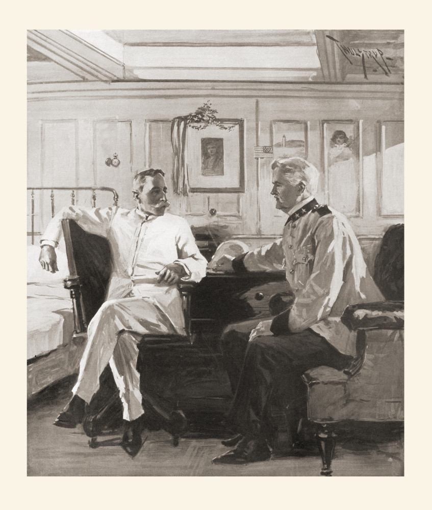 Admiral Dewey Left General Merritt Right Admiral Dewey's Cabin Flag ...