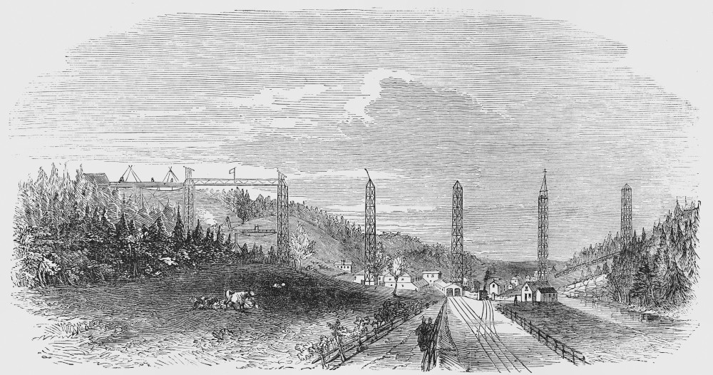 The Illustrated London News Etching 1854 Crumlin Viaducton Western ...