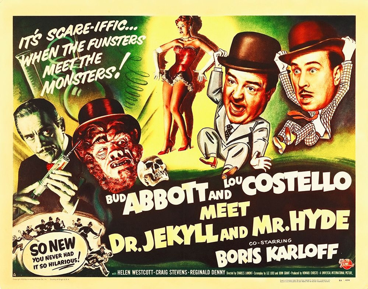 Abbott and Costello - Meet Dr Jekyll And Mr. Hyde Poster Print by Hollywood Photo Archive ...