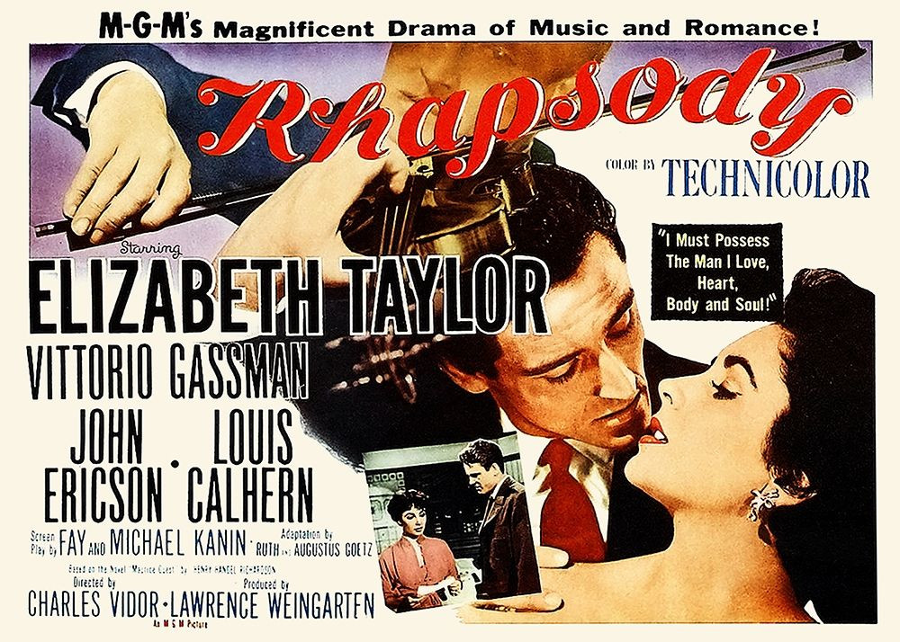 Rhapsody - Elizabeth Taylor Poster Print by Hollywood Photo Archive ...